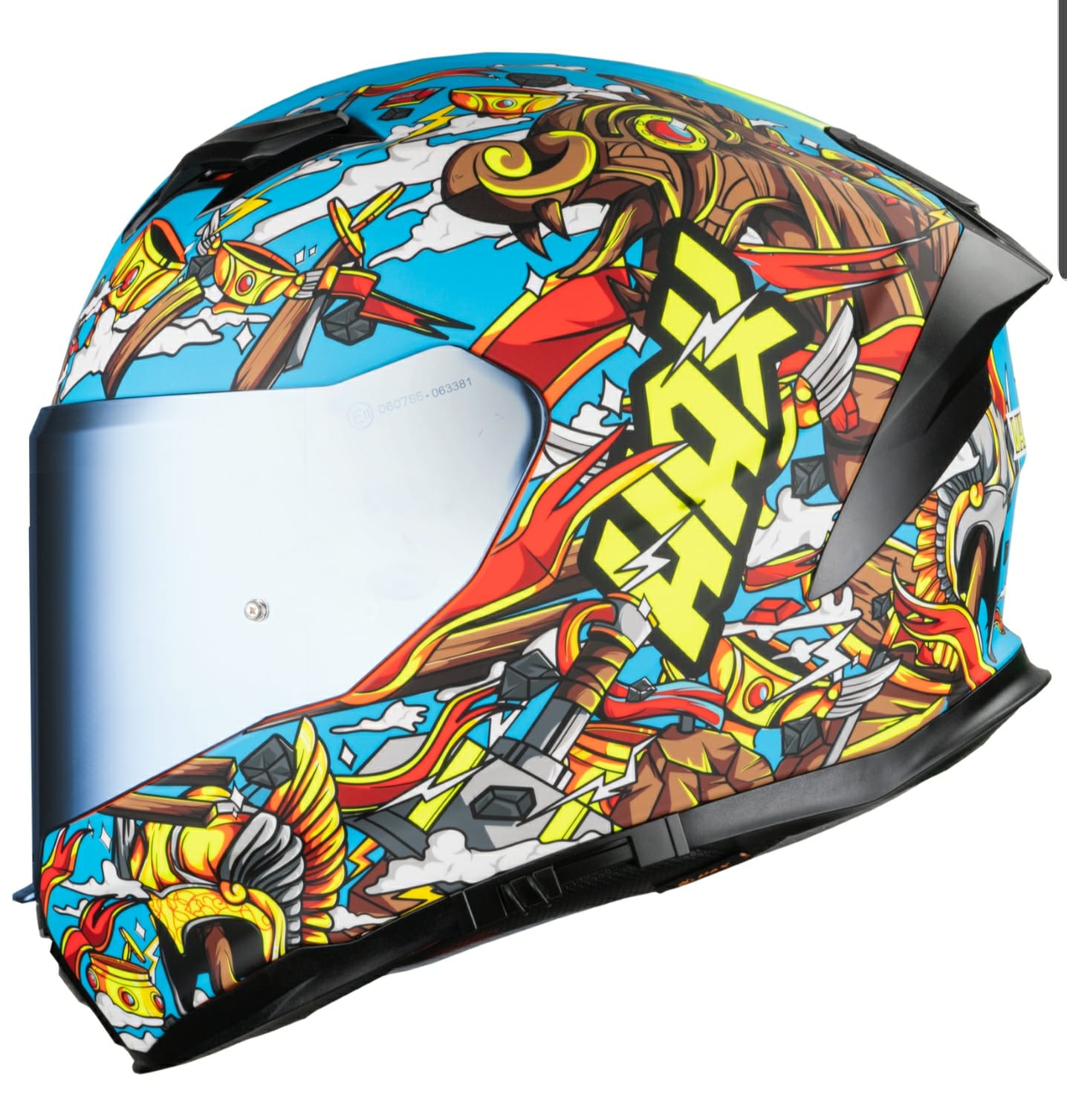 Casco Integral Hax Force Valhalla Azul Naranja – Moto Helmets ...