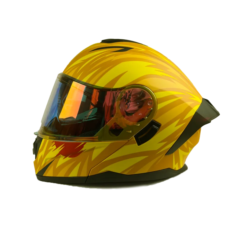 Casco Abatible R7 Racing Alfa Con Luz Led Thunder Pikachu Night Vision ...