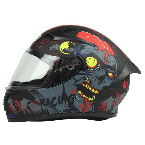 Casco Cerrado R7 Racing R7-108 Calavera Negro Gris – Moto Helmets ...