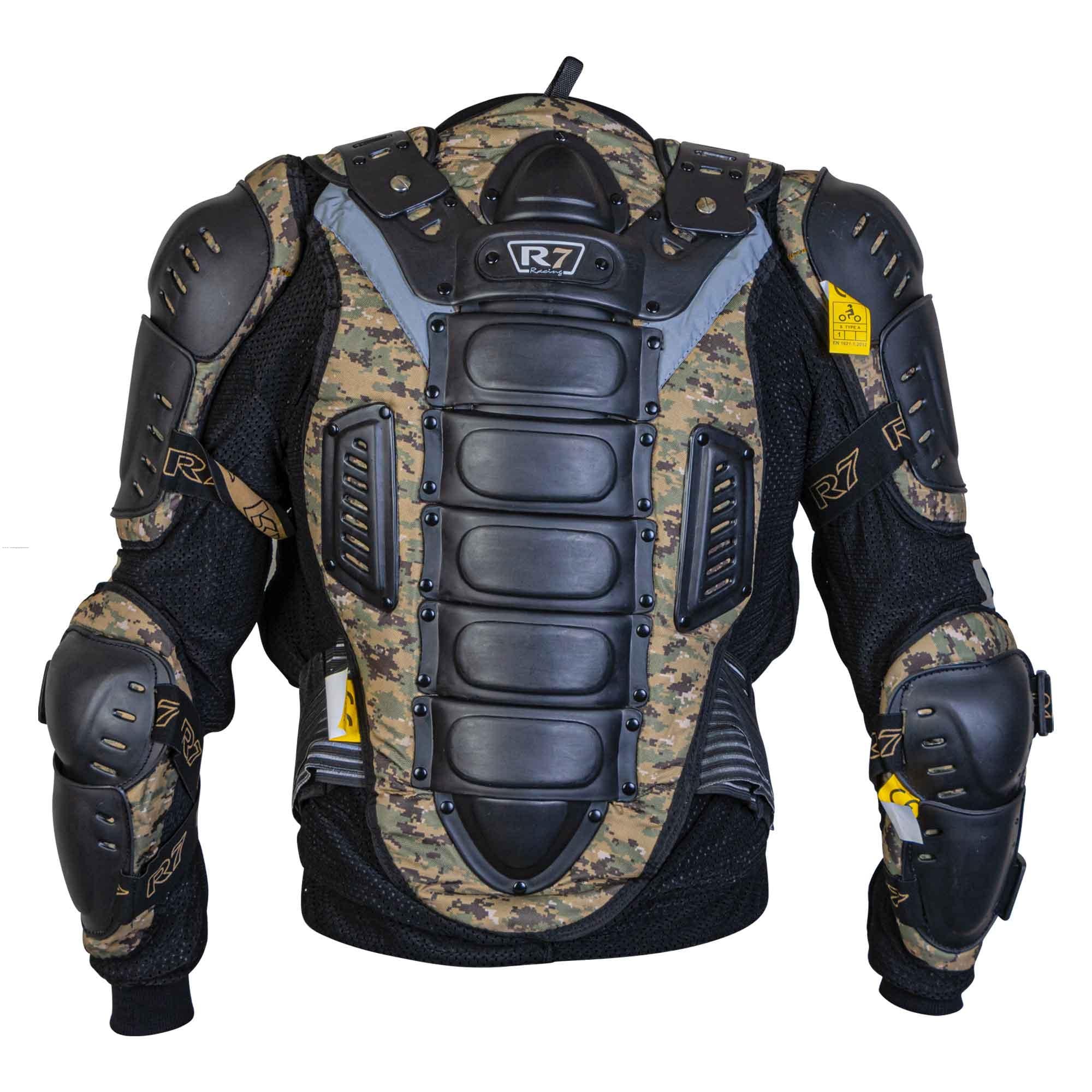 Protector De Cuerpo En Chaleco R7 Scorpio Beige Camo – Moto Helmets ...