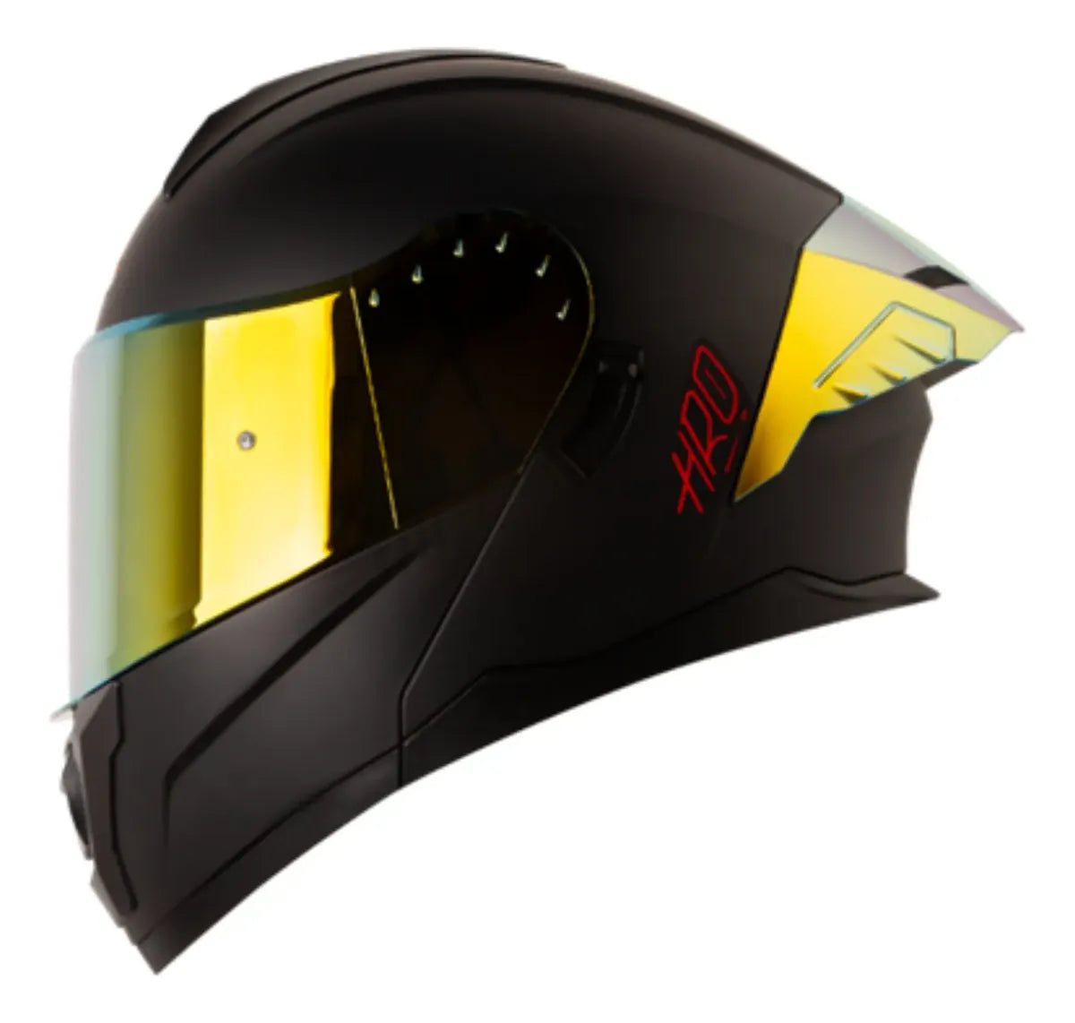 Casco Abatible Para Moto Hro 3480dv Evo Solid Negro Mate Rojo – Moto ...