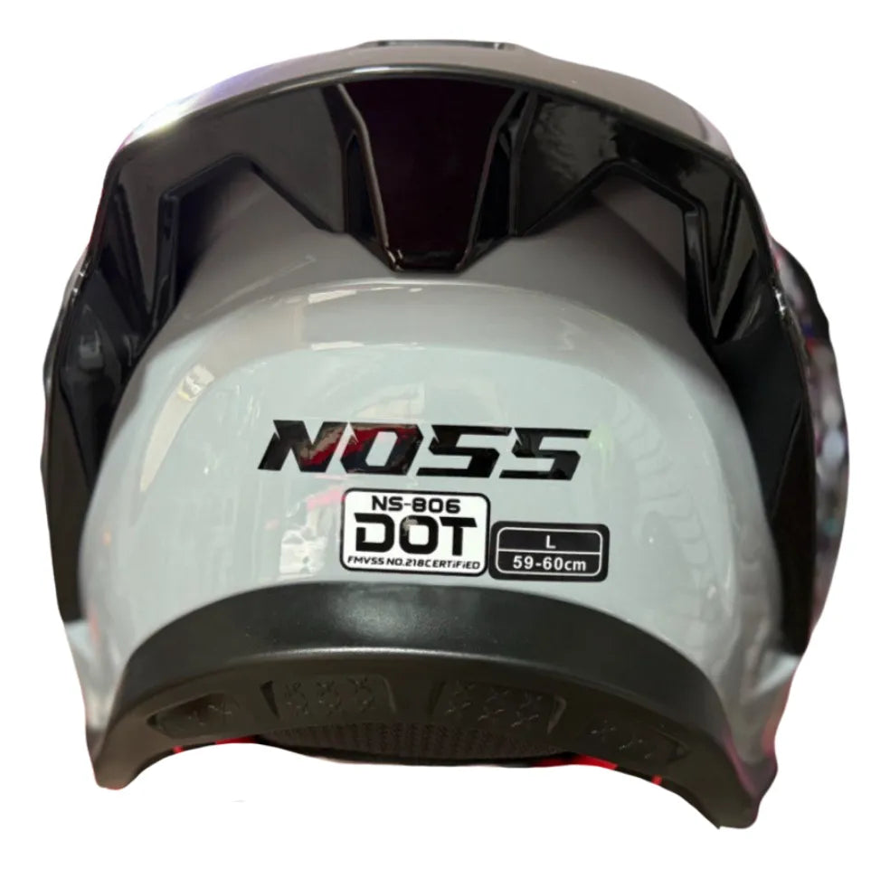 Casco Integral Noss NS-806 Gris Brillo – Moto Helmets & Sebastian SA de CV
