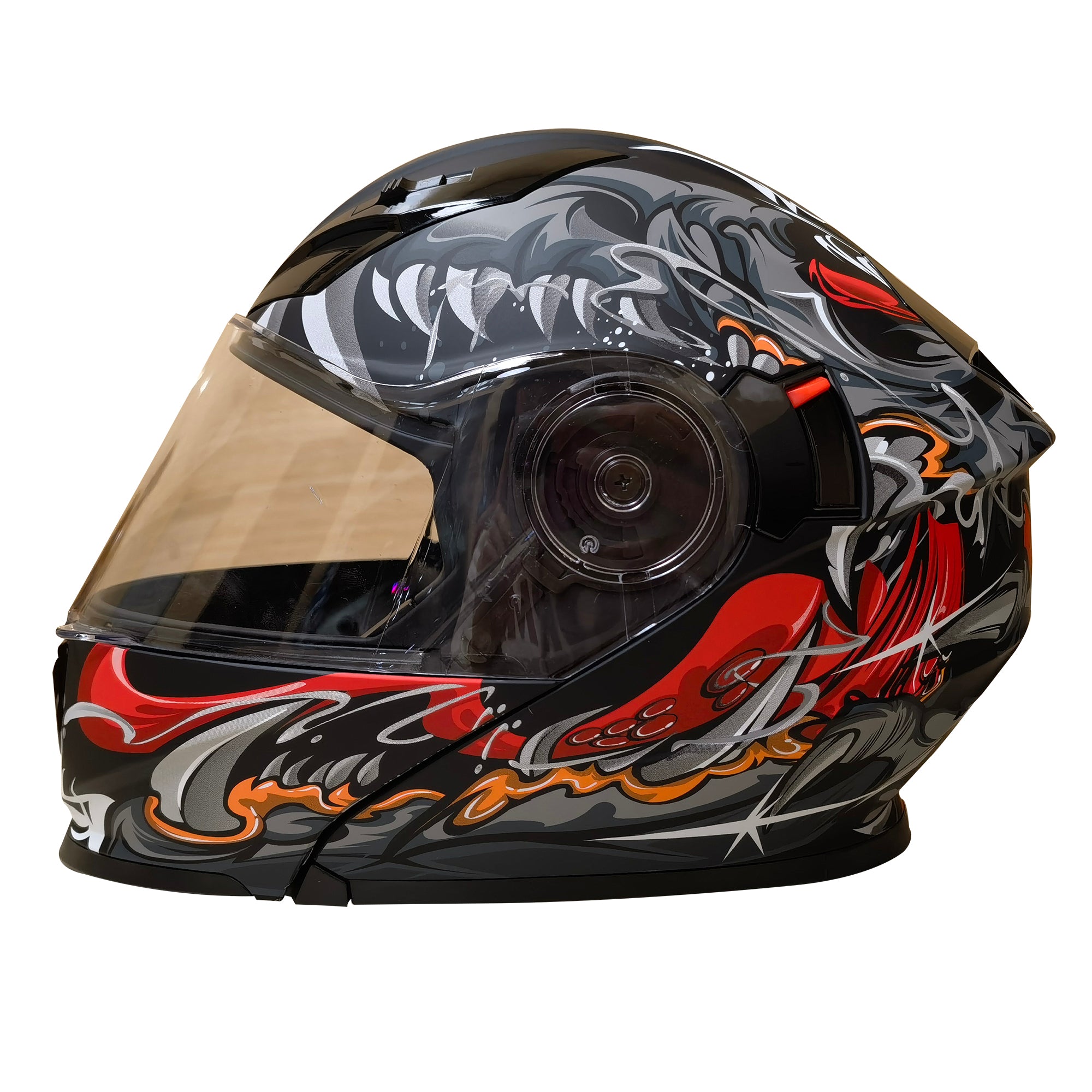 Casco Abatible R7 Expert Poison Fang Negro Rojo Mate – Moto Helmets ...