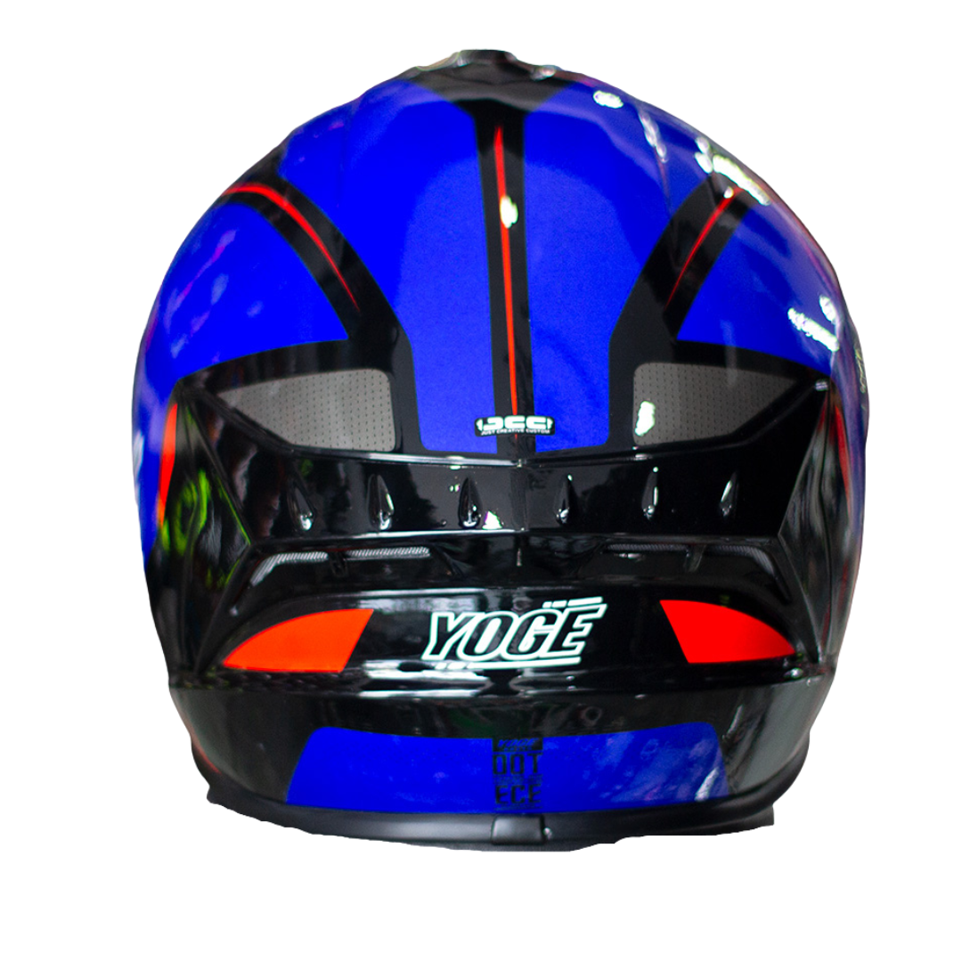CASCO YOGE DEKERS E7 NEGRO AZUL DP815 DOBLE CERTIFICACION – Moto ...