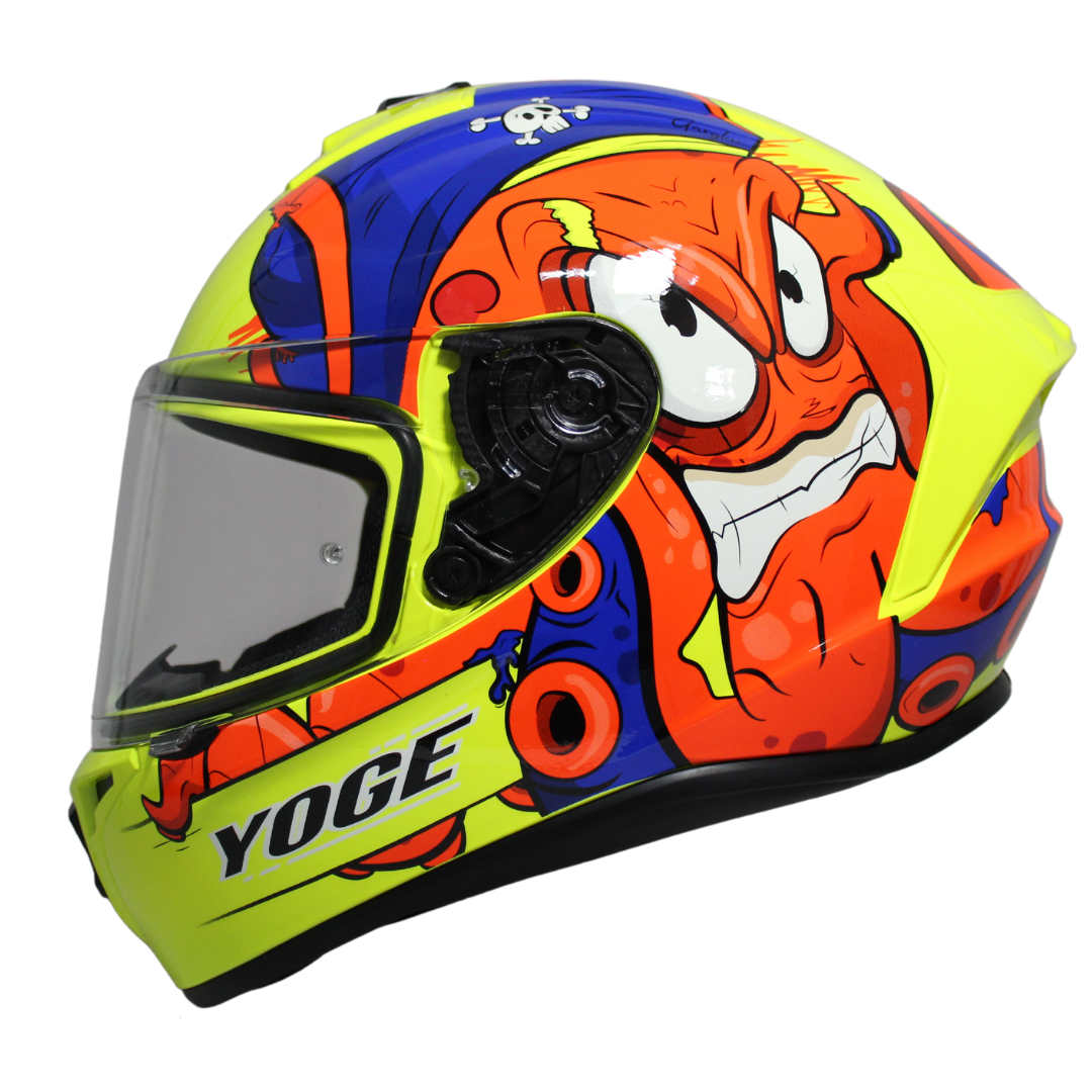 Casco Yoge Garglen J4 Amarillo Doble Certificación – Moto Helmets ...
