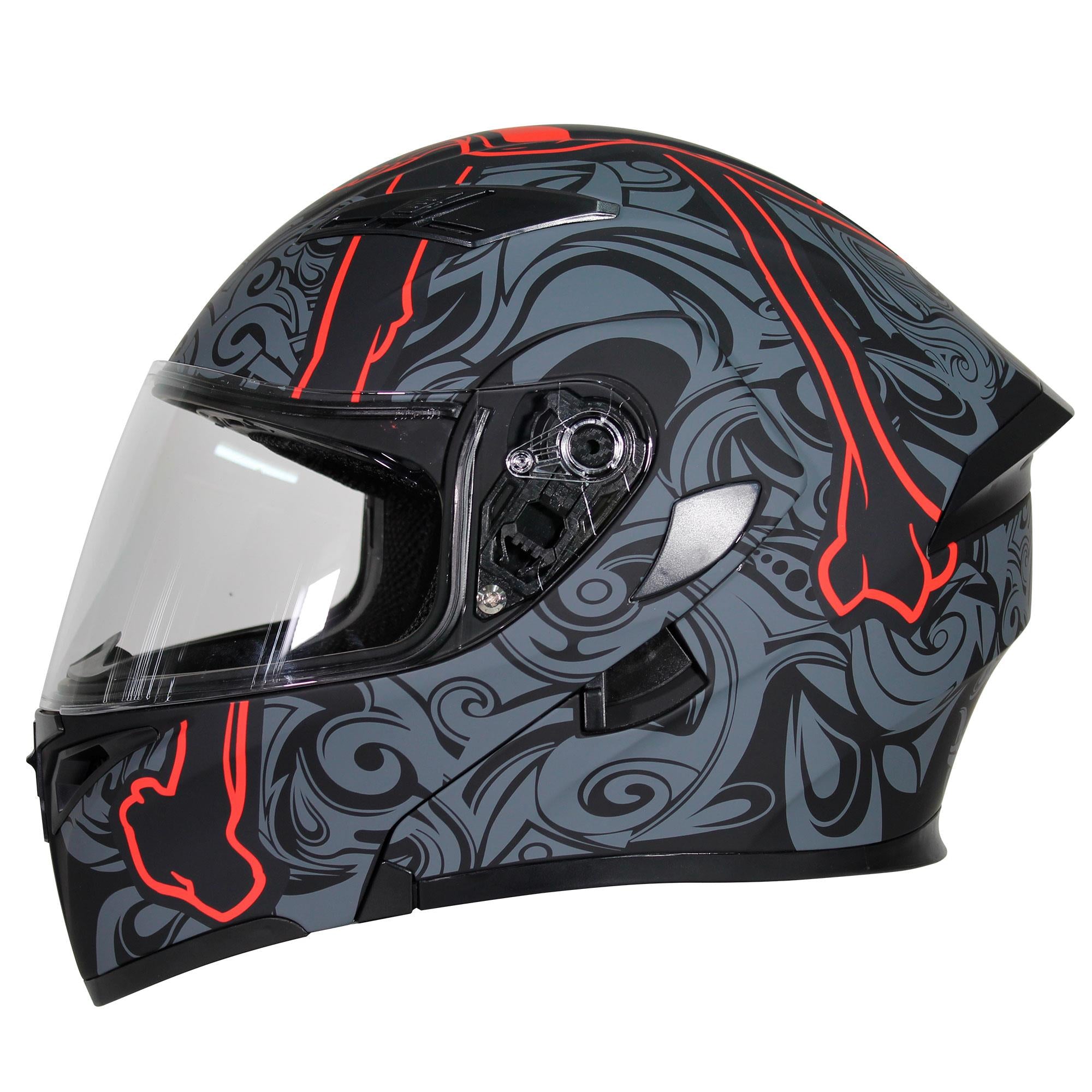 Casco Abatible R7 Unscarred Tribal Skull Con Luz Led – Moto Helmets ...