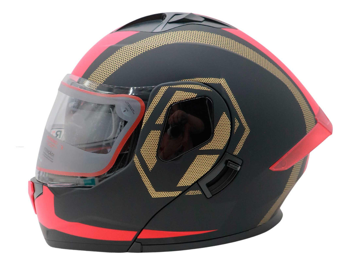Casco Abatible R7 Racing Dynatos Factor Rojo Doble Mica Dot – Moto ...